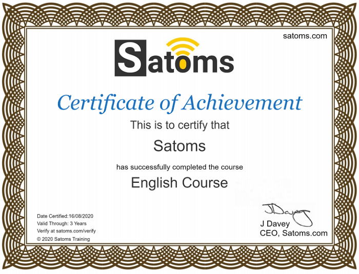 Free Online English Course Satoms